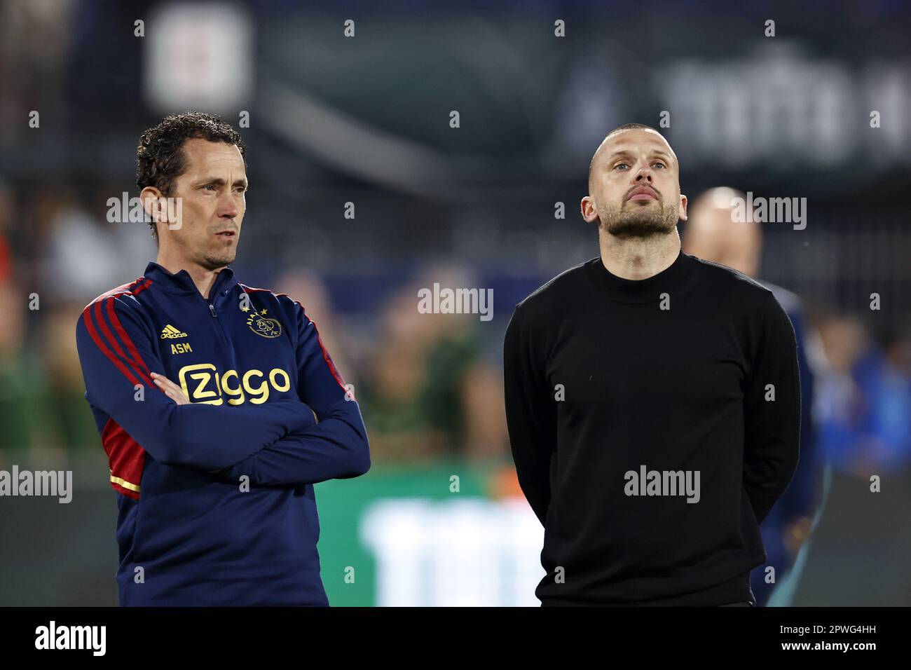 ROTTERDAM - (lr) Ajax performance coach Alessandro Schoenmaker, Ajax ...