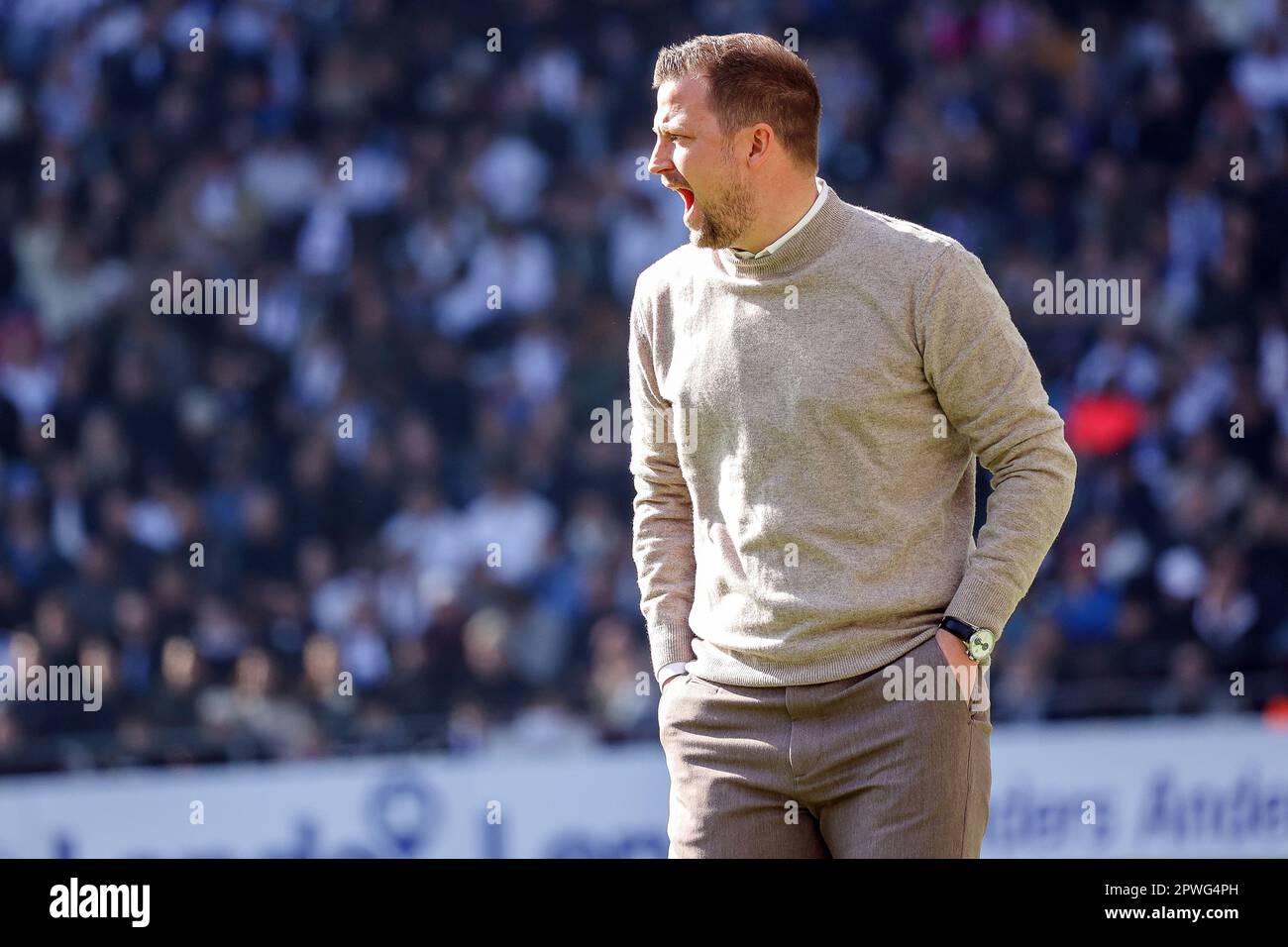 Copenhagen, Denmark. 30th Apr, 2023. Head coach Jacob Neestrup of FC ...
