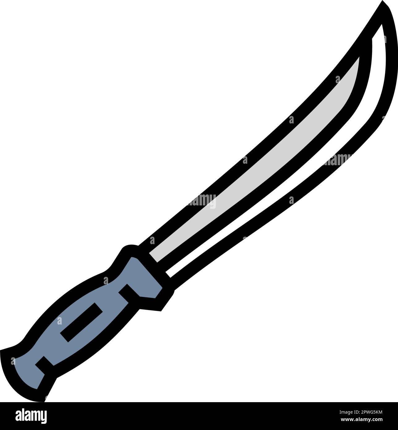 machete weapon war color icon vector illustration Stock Vector Image ...