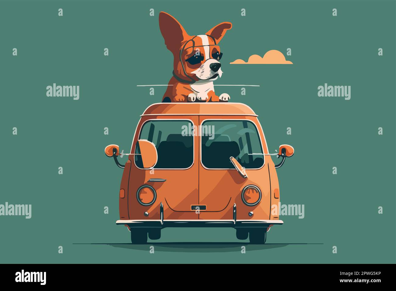 Dog animal drawn vehicle Stock Vector Images - Alamy