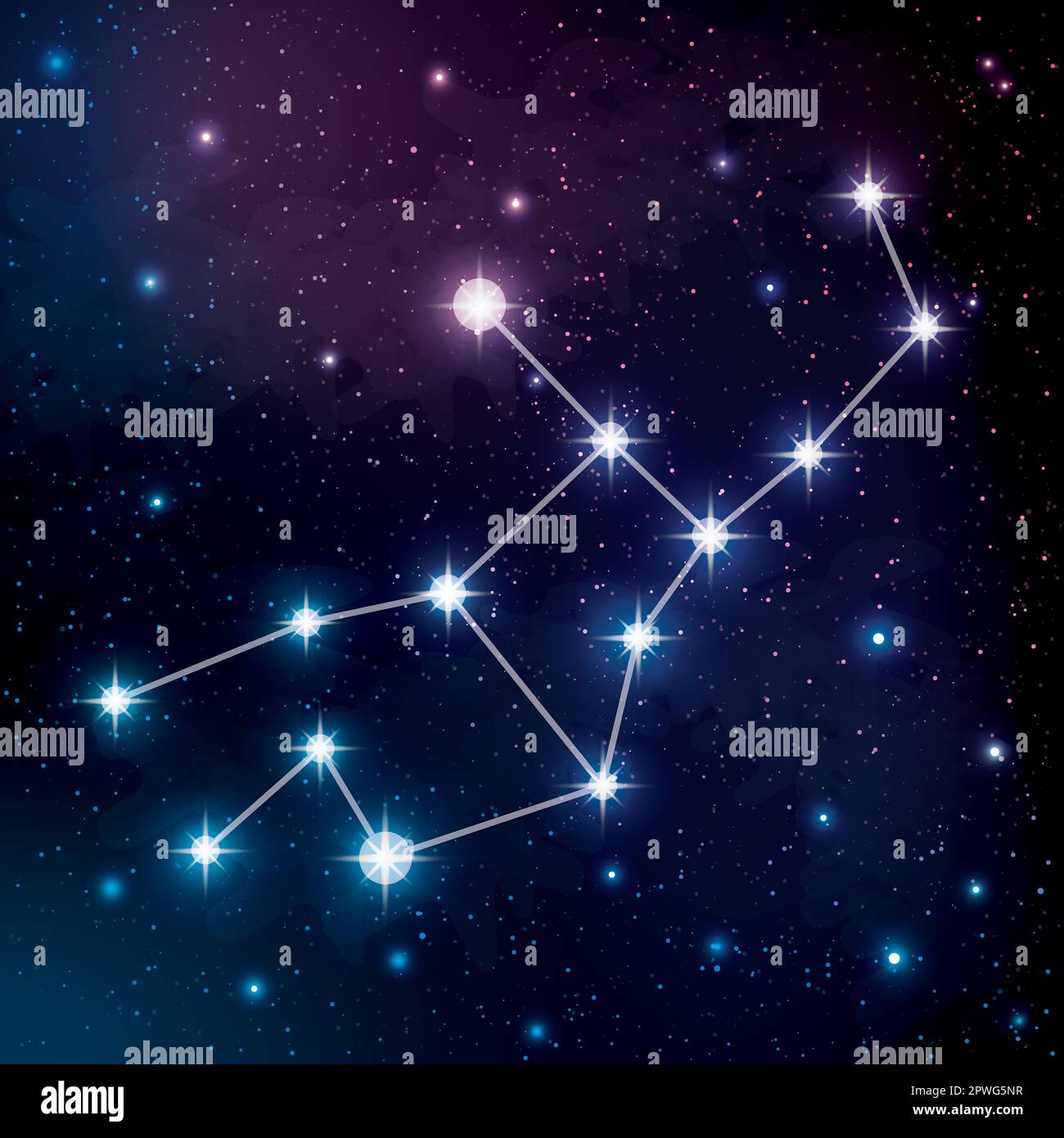 Virgo constellation in the night sky Stock Vector Image & Art - Alamy