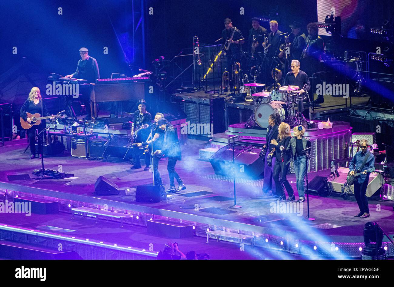 BARCELONA, SPAIN - APRIL 28 Bruce Springsteen, performs on stage at ...