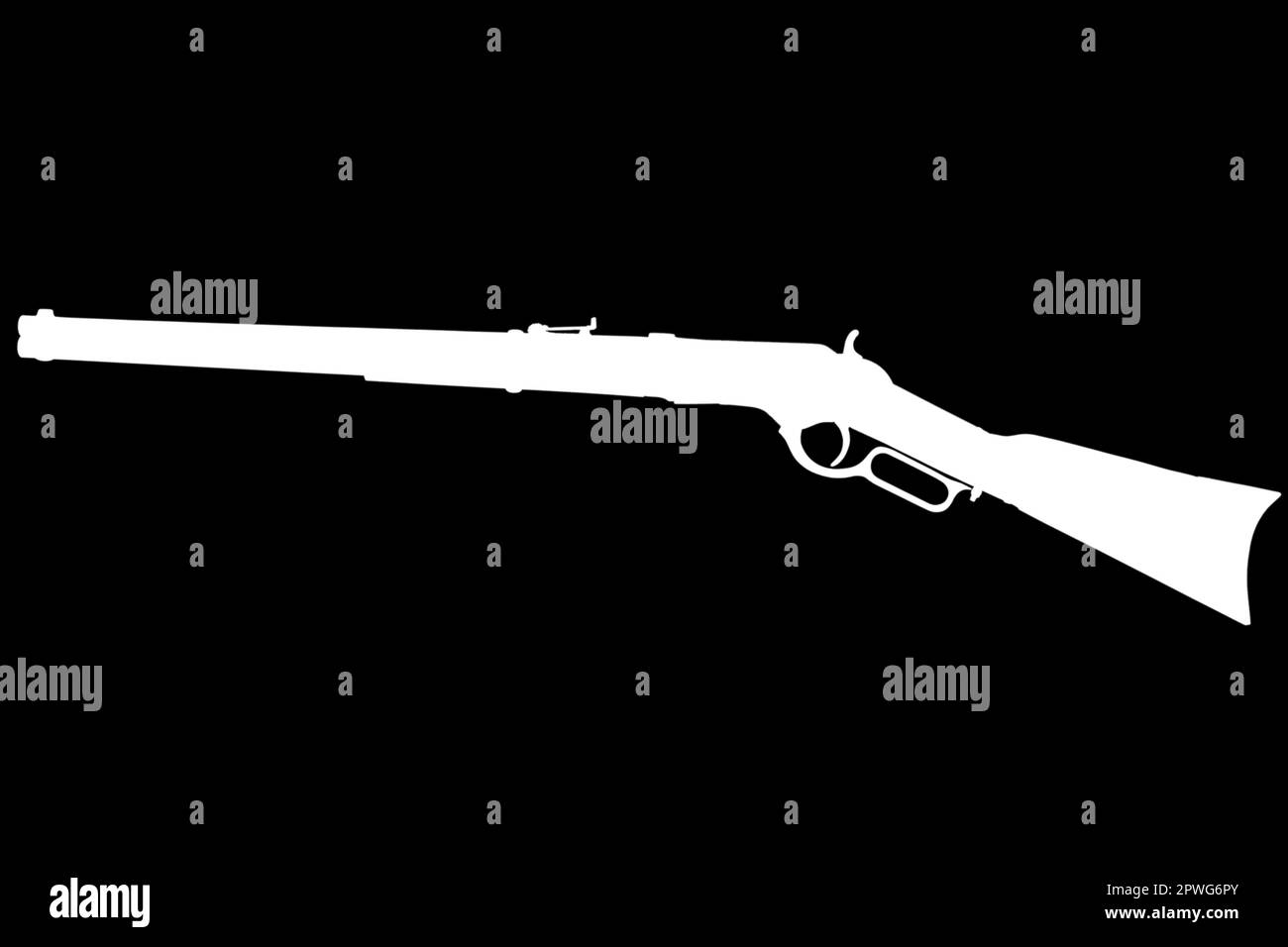 Old west period .44-40 Winchester lever-action repeating rifle M1866 ...