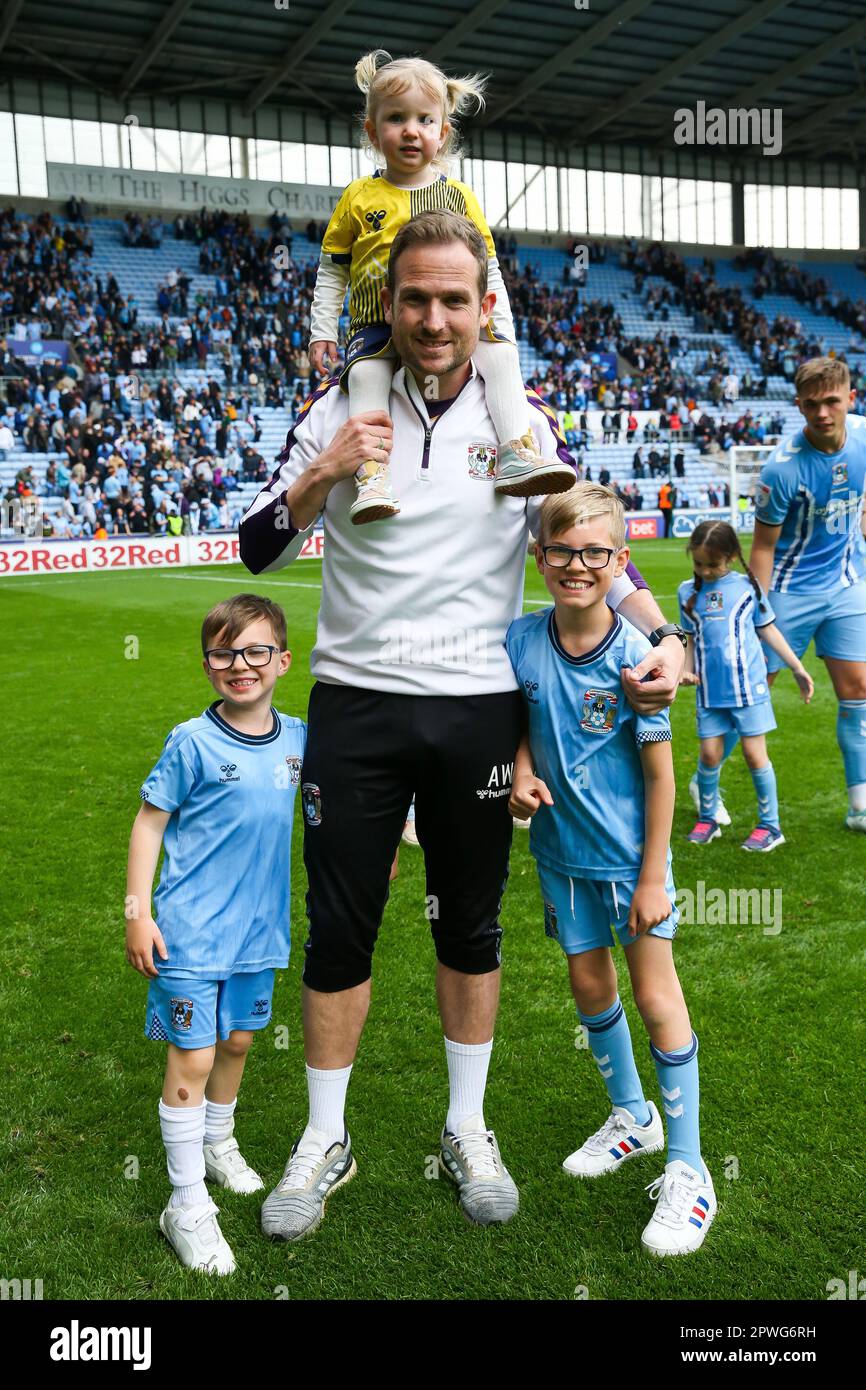 Coventry City goalkeeping coach Aled Williams and his family on the ...