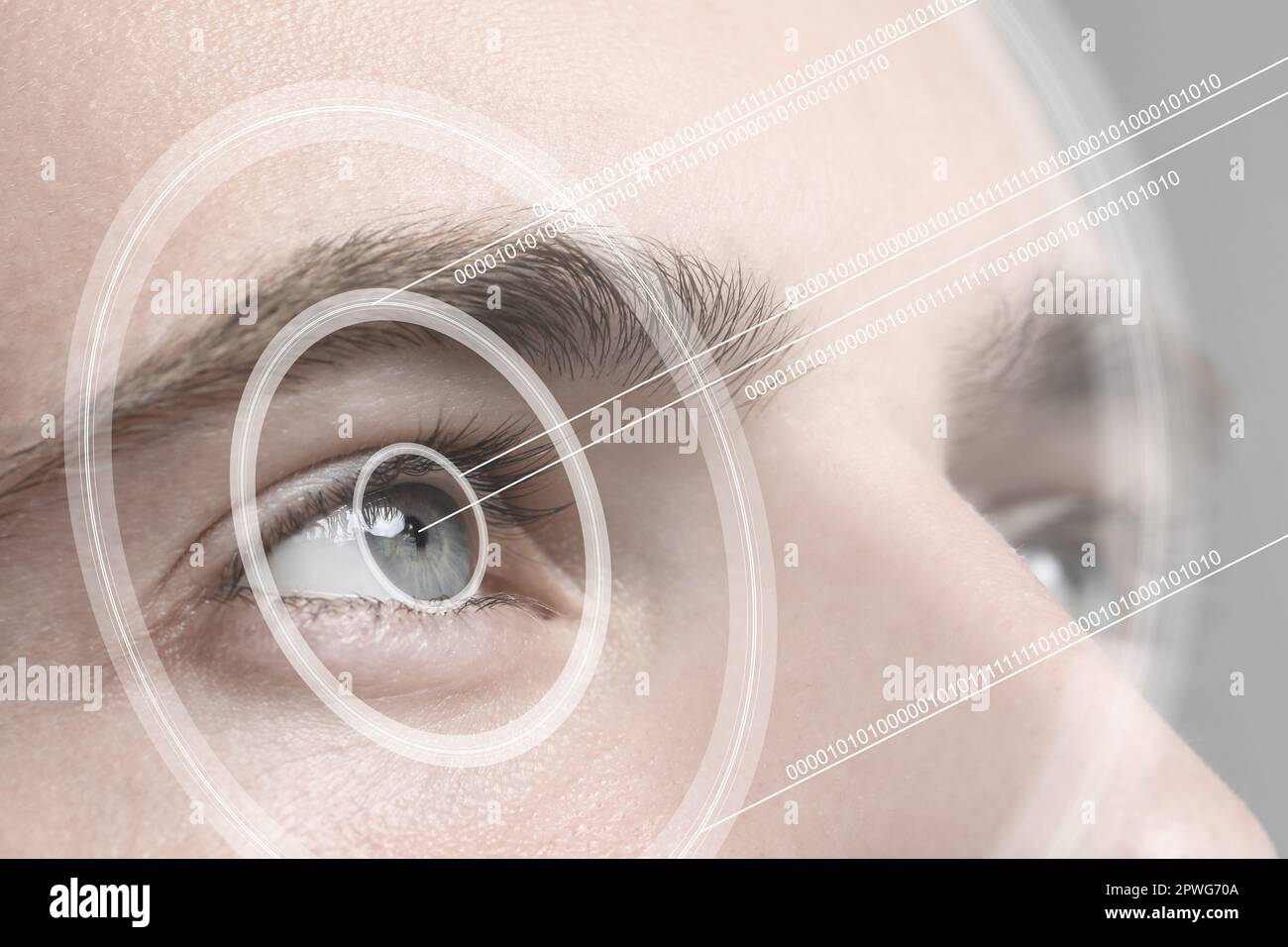 Person eye scanning biometric hi-res stock photography and images - Alamy