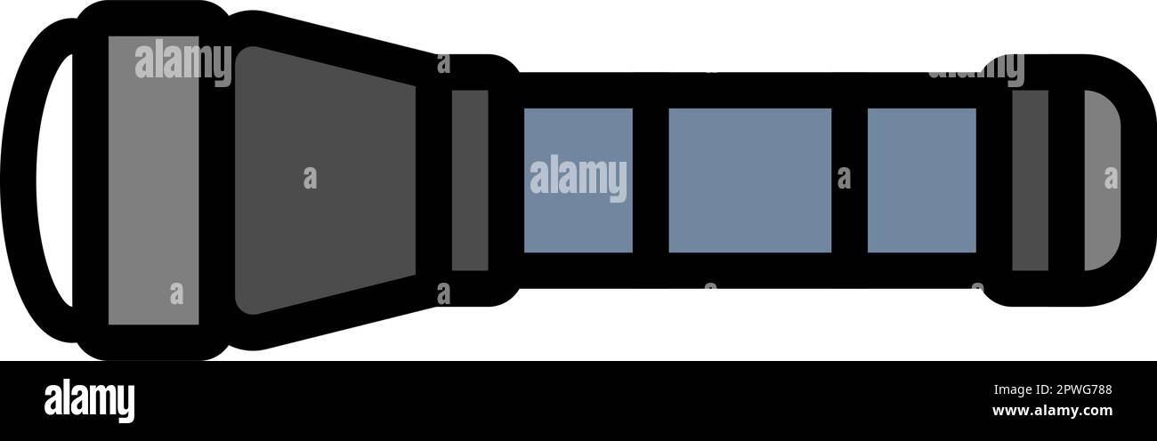 police flashlight crime color icon vector illustration Stock Vector ...