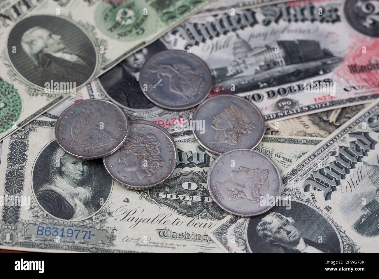 Paper money us silver certificate hi-res stock photography and images ...