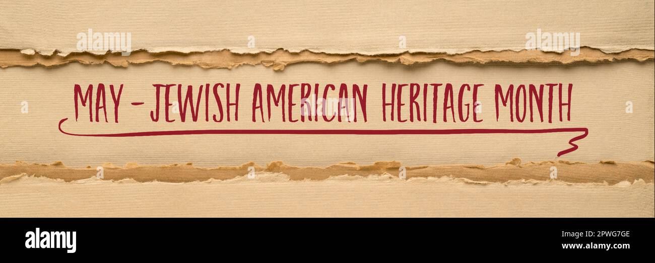 May - Jewish American Heritage Month, art paper banner, reminder of ...
