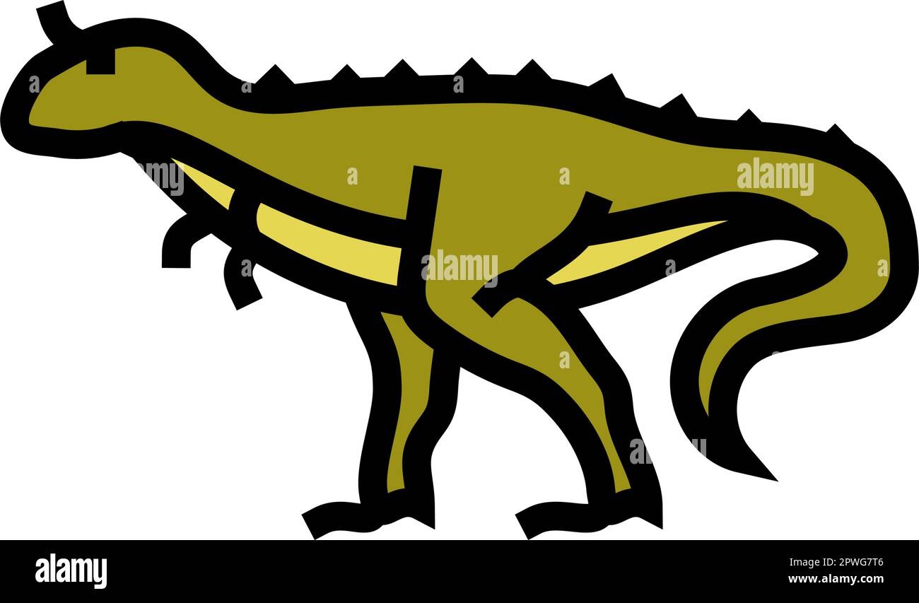 carnotaurus dinosaur animal color icon vector illustration Stock Vector ...