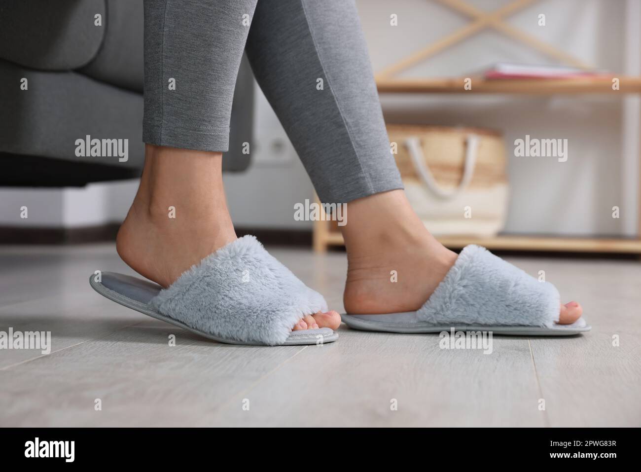 Light blue slippers hi-res stock photography and images - Alamy