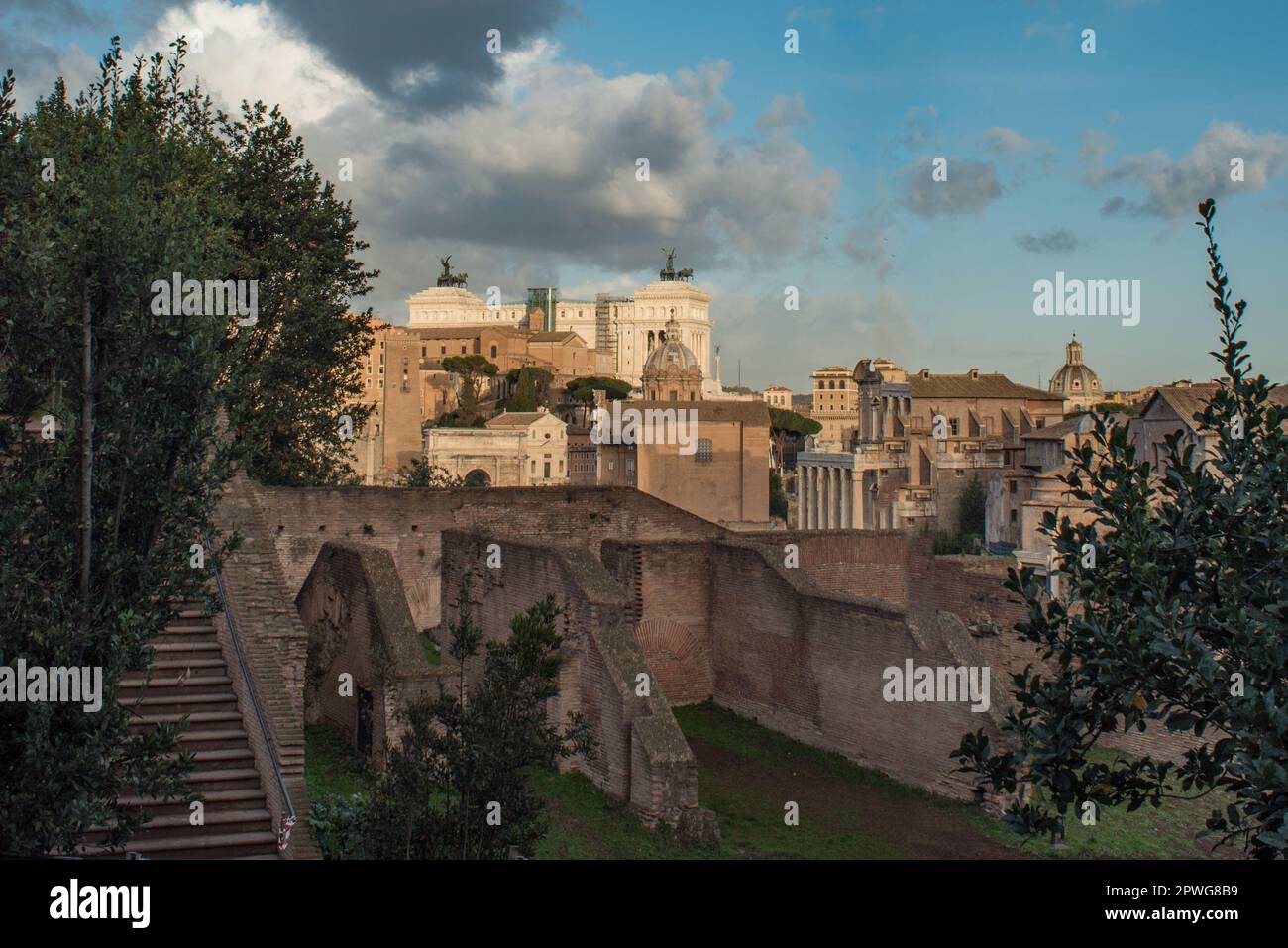 View of Rome from the Forums Stock Photo - Alamy