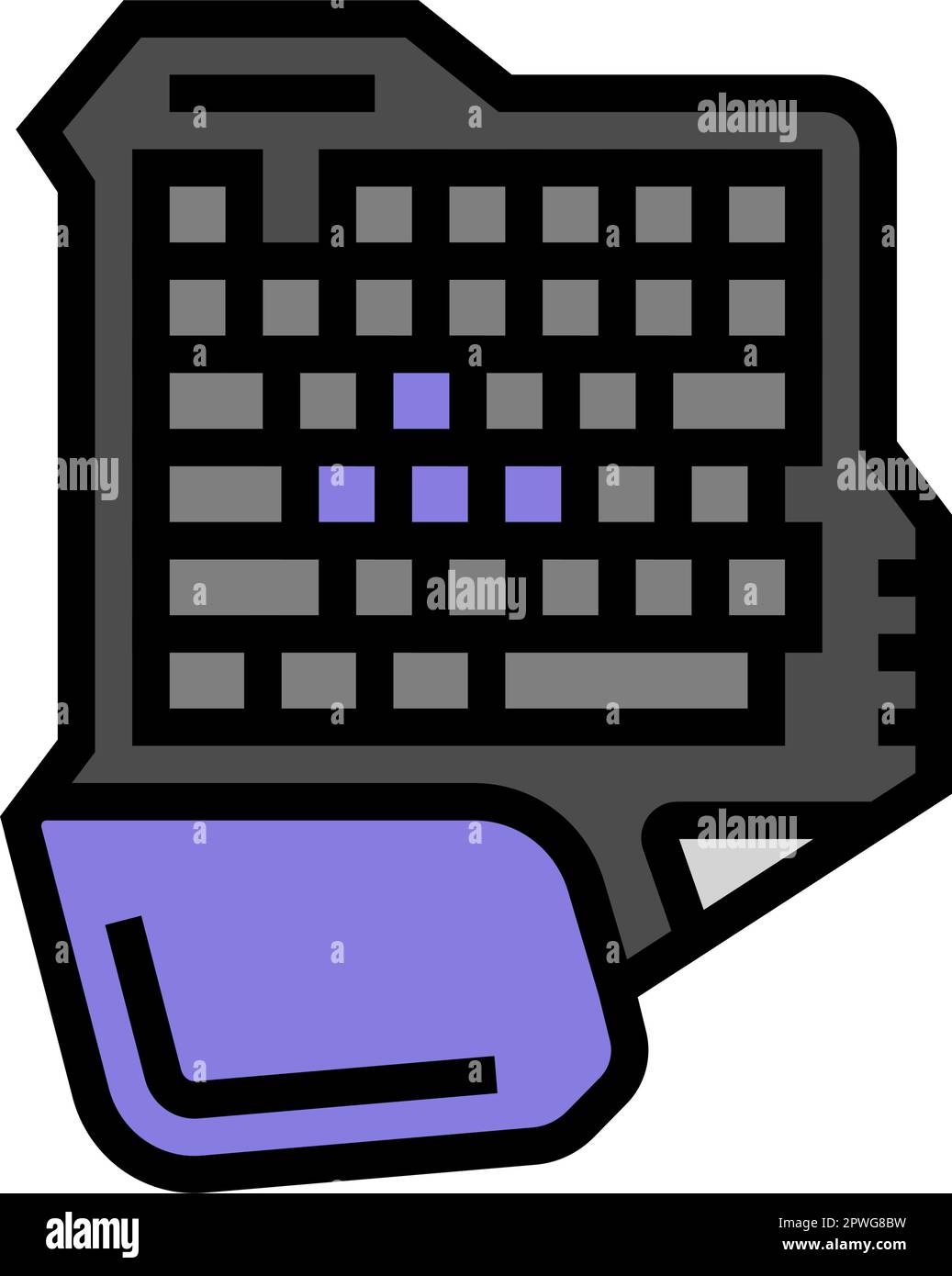 keyboard gaming pc color icon vector illustration Stock Vector Image ...
