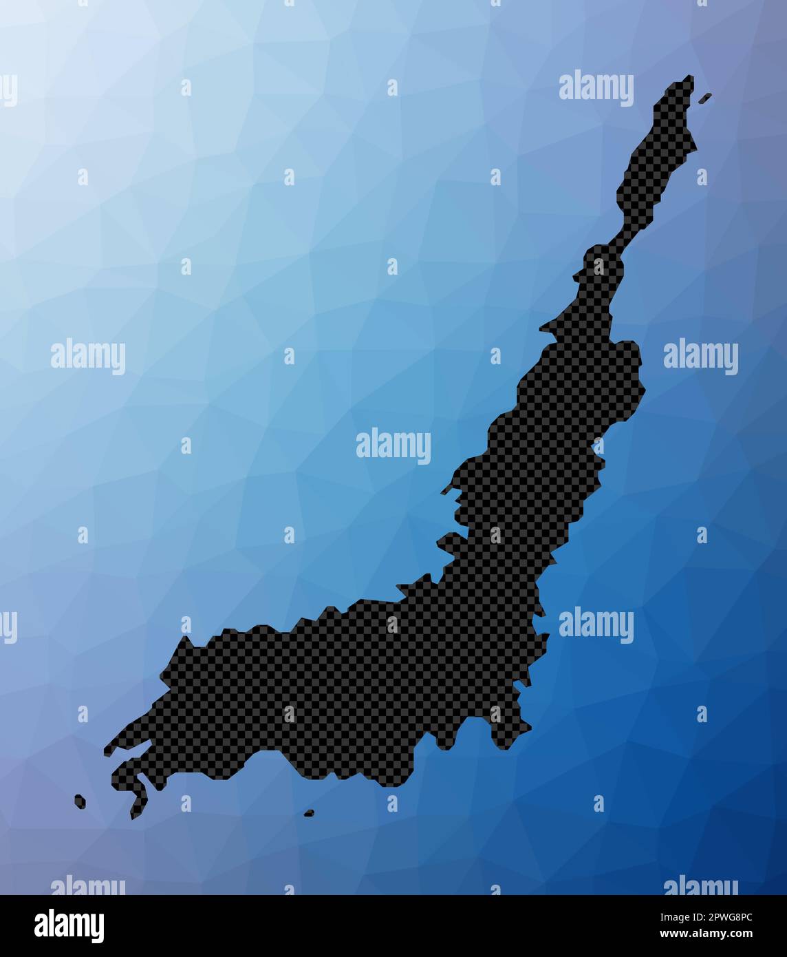 Lembeh geometric map. Stencil shape of Lembeh in low poly style ...