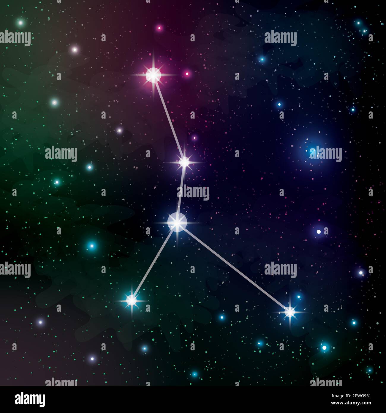 Constellation Cancer in the night sky Stock Vector Image & Art - Alamy