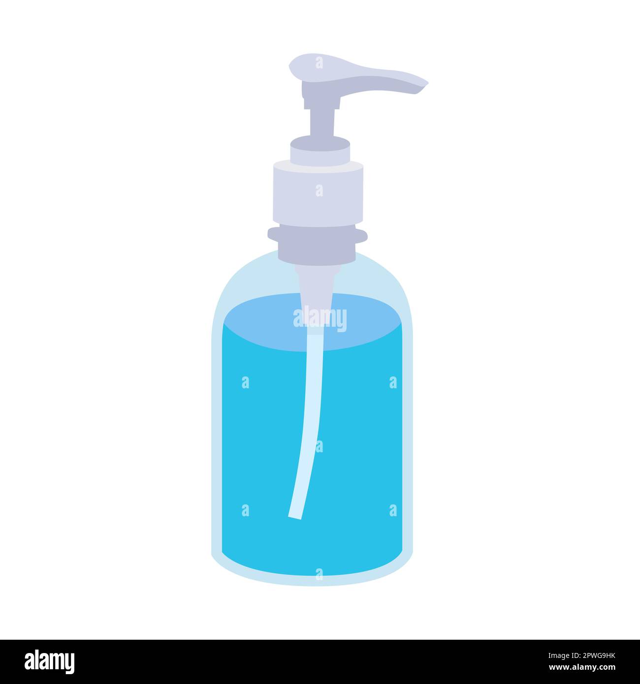 Liquid soap dispenser, medical objects vector illustration. Cute ...