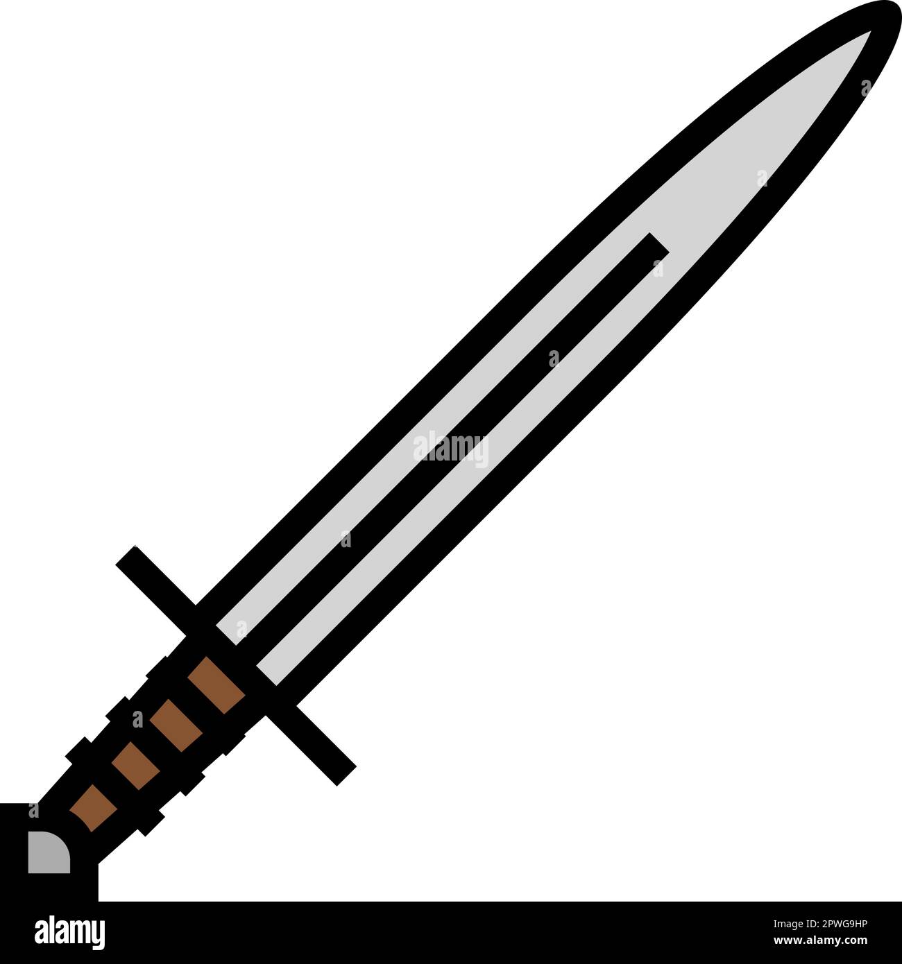 sword weapon war color icon vector illustration Stock Vector Image ...