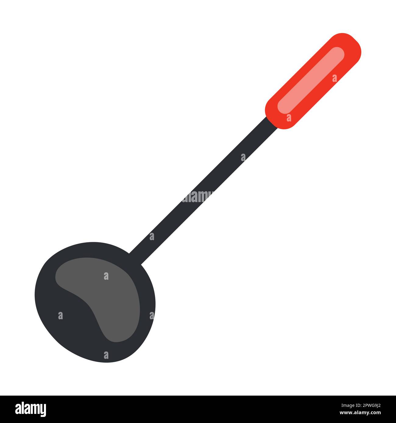 kitchenware ladle and dishes vector illustration. Cookware, different ...