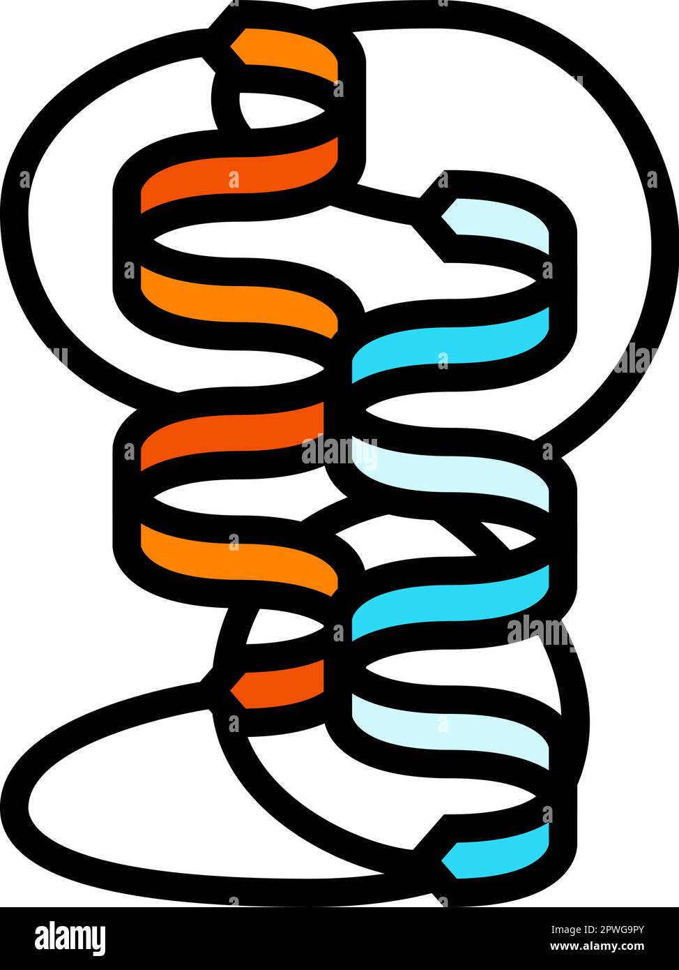 protein folding biochemistry color icon vector illustration Stock ...