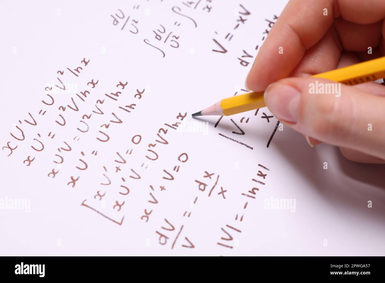 Hand writing numbers paper pencil hi-res stock photography and images ...