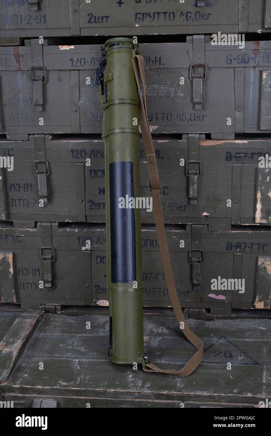 RPG (bazooka) anti-tank rocket propelled grenade launcher with HEAT ...