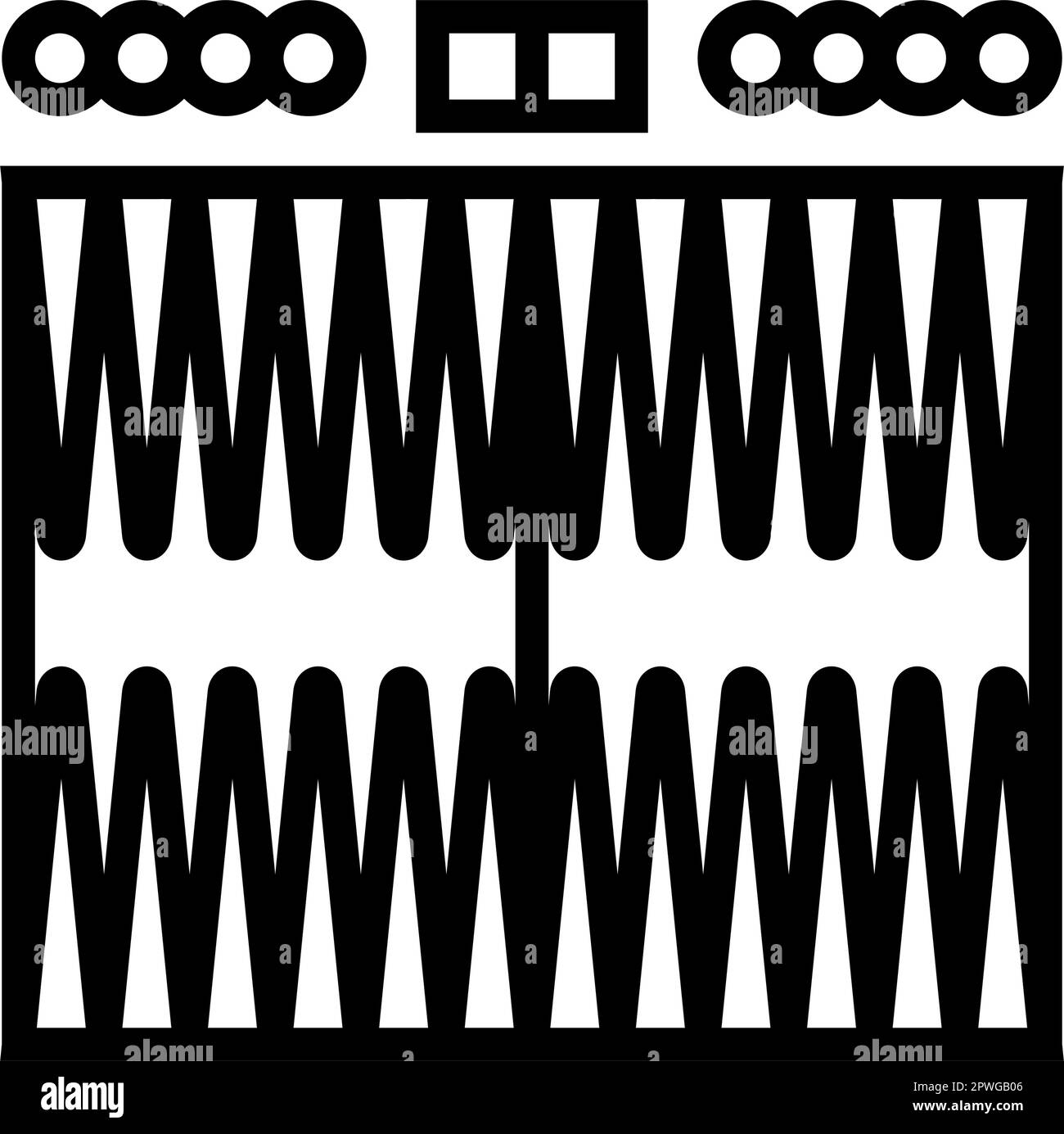 backgammon game board table line icon vector illustration Stock Vector ...