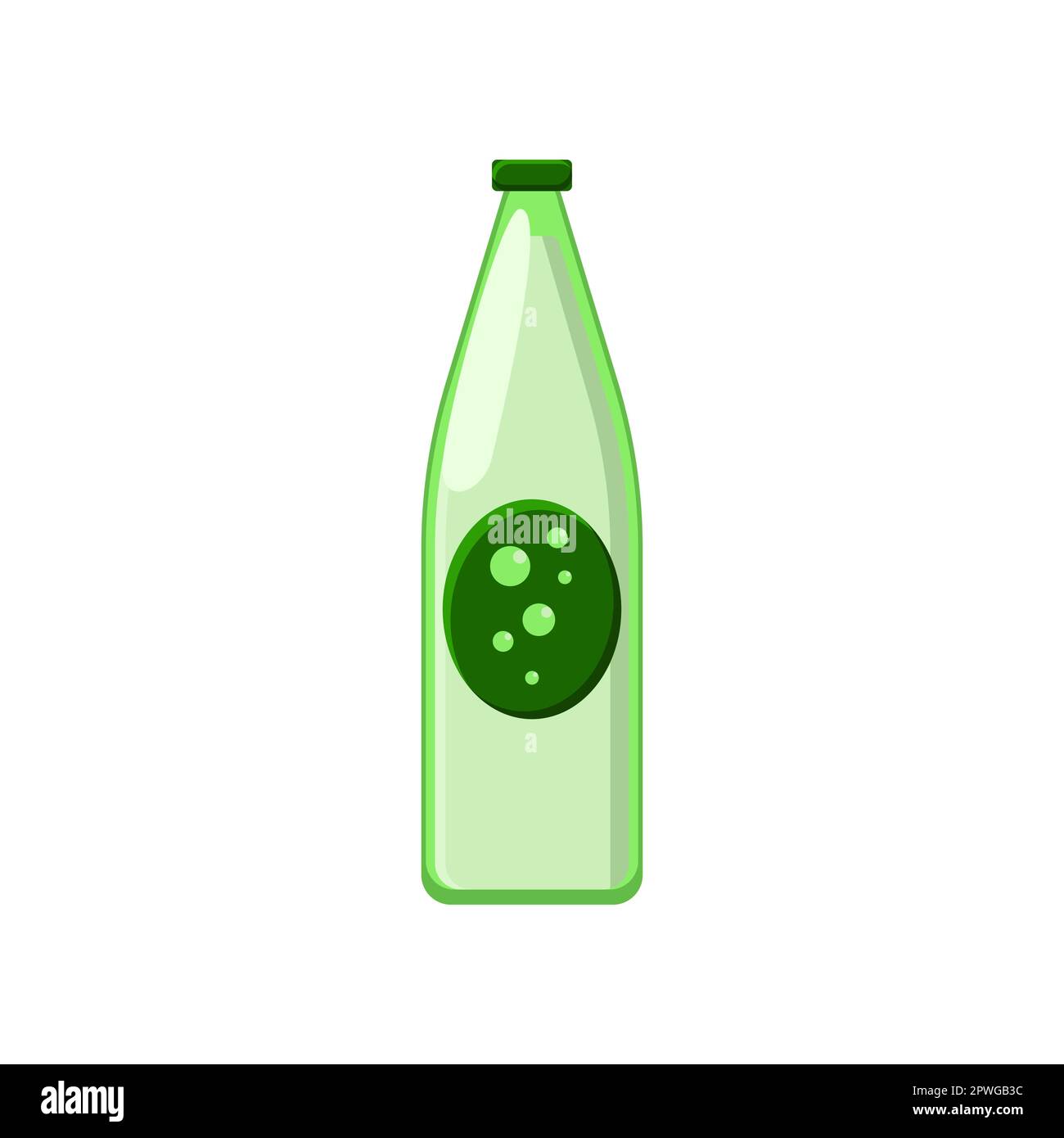 Soda drink in green bottle vector illustration Stock Vector Image & Art ...