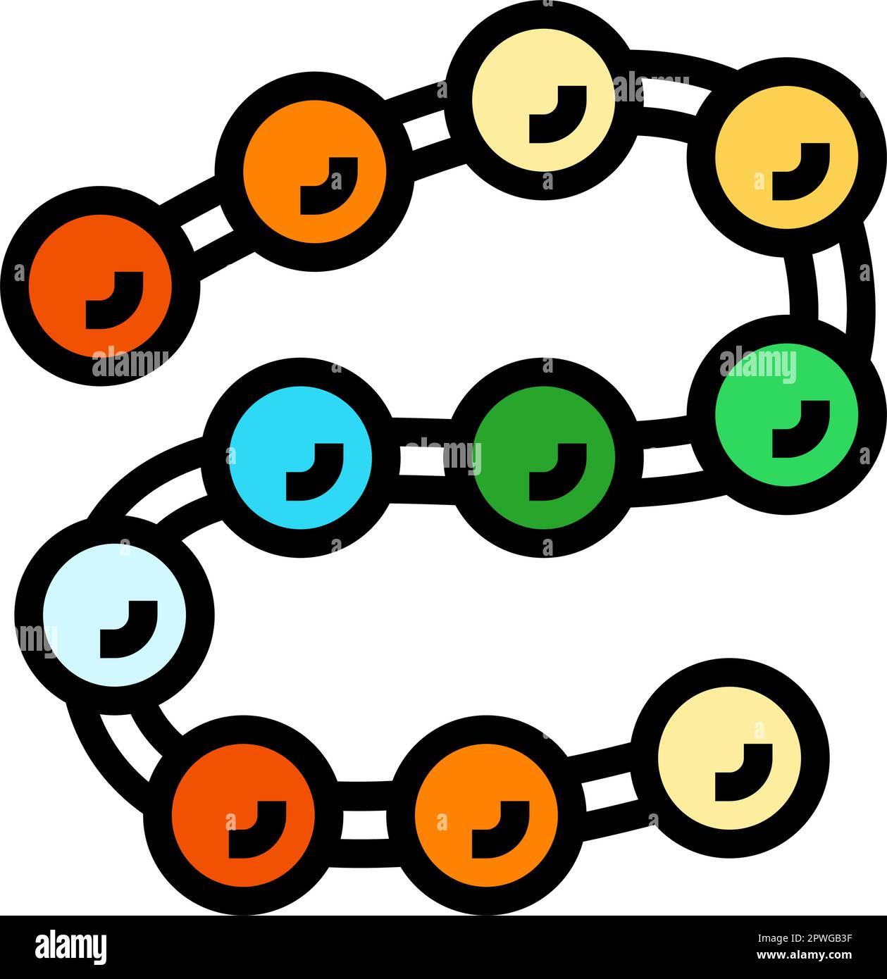 protein synthesis biochemistry color icon vector illustration Stock ...