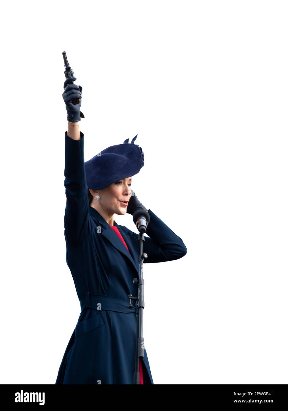 10 9 8 7 Crown Princess Mary Counts Down Before Firing The Opening Salute At The Inauguration Of