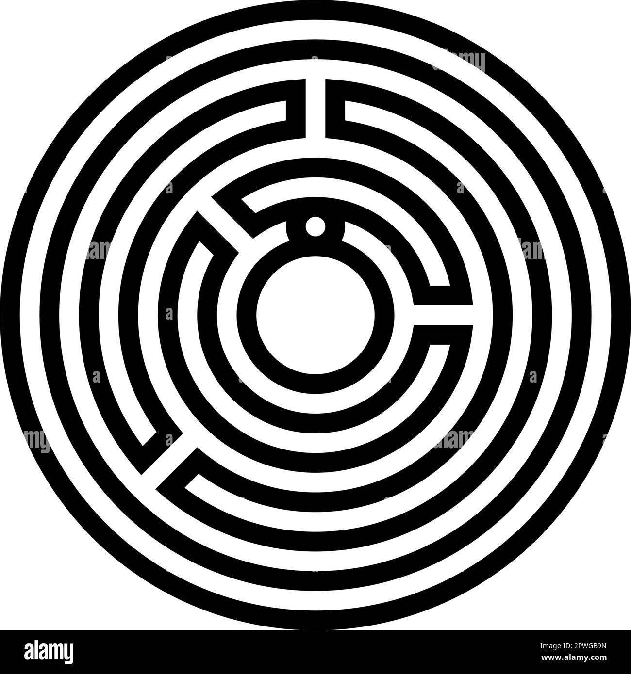 labyrinth game line icon vector illustration Stock Vector Image & Art ...
