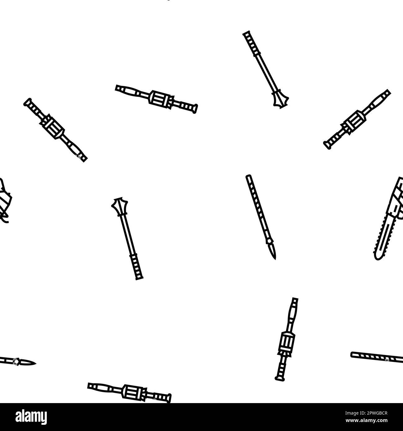 weapon gun game knife war vector seamless pattern thin line ...