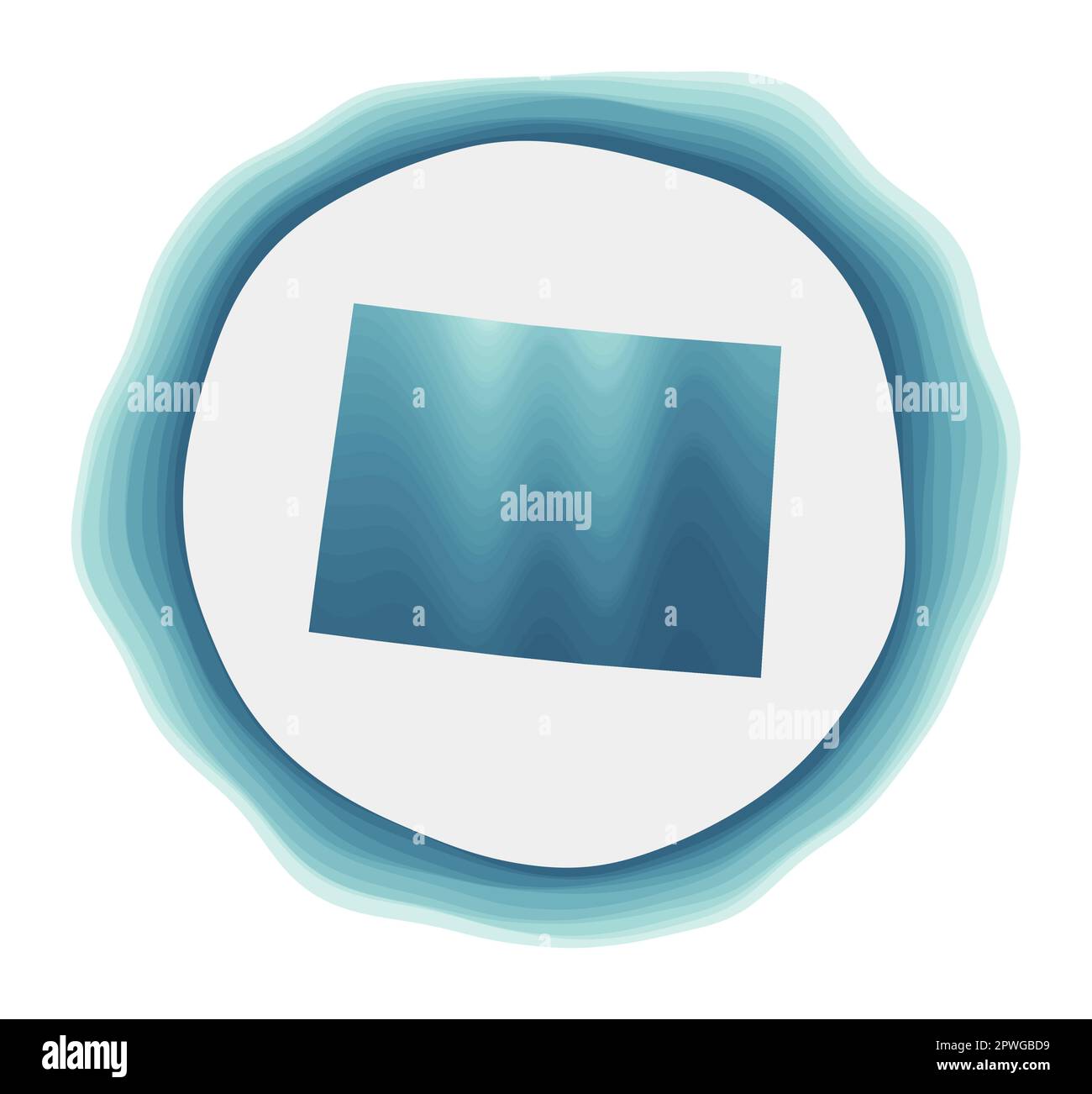 Colorado logo. Badge of the US state. Layered circular sign around ...