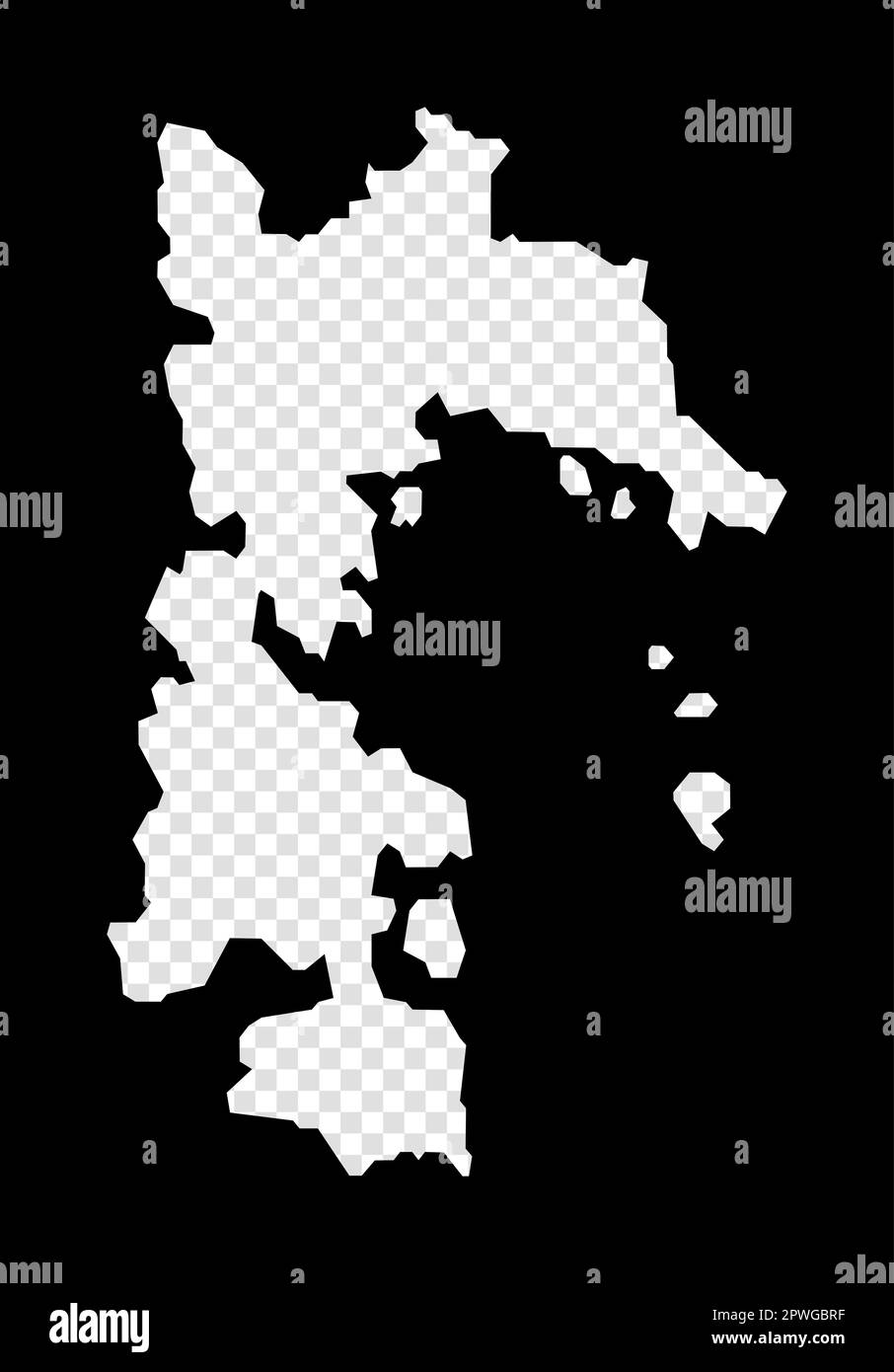 Stencil map of Patmos. Simple and minimal transparent map of Patmos ...