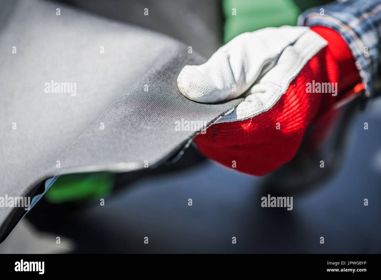 EPDM Ethylene Propylene Diene Terpolymer Material in Workers Hand ...