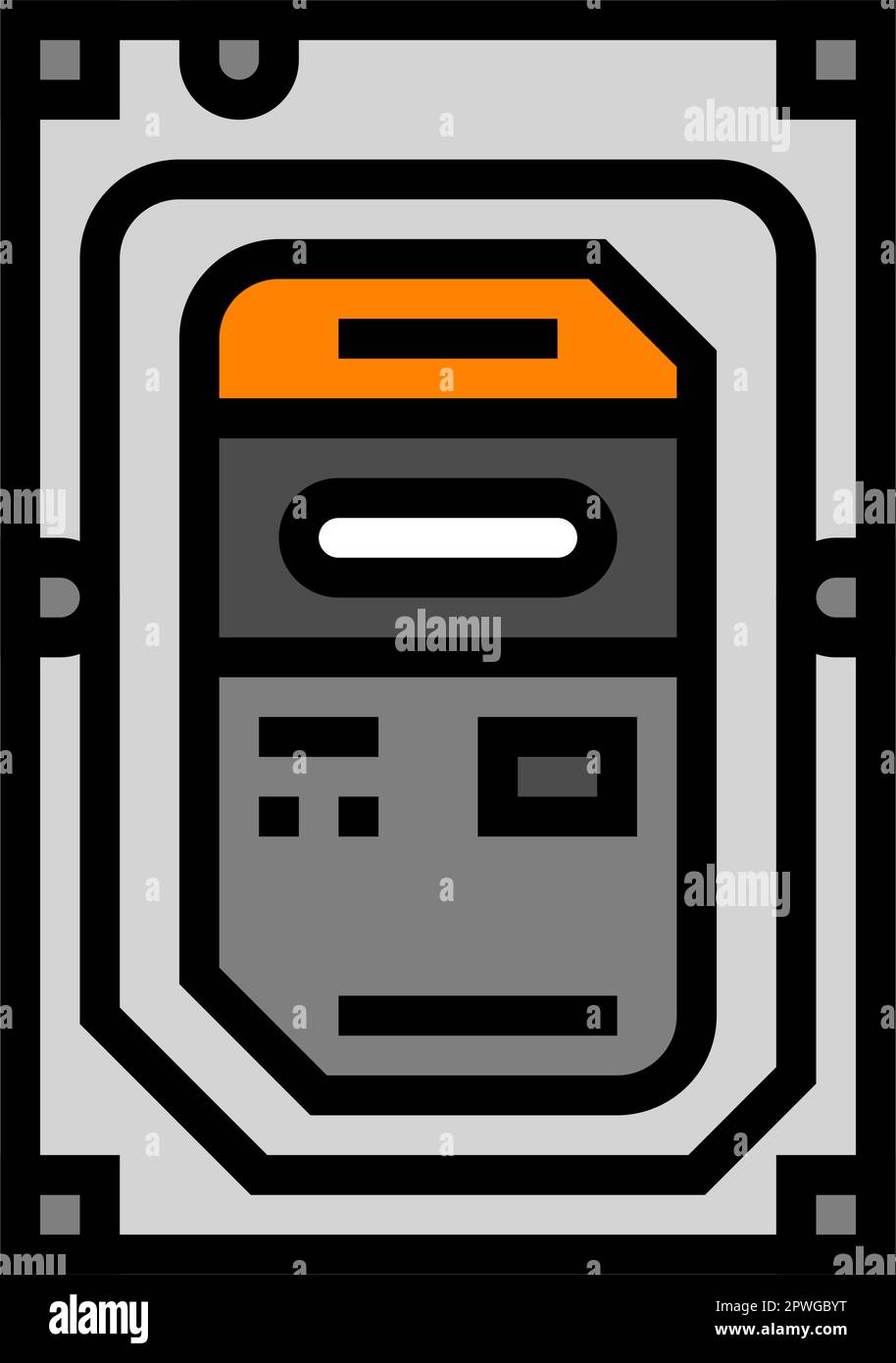 hard drive gaming pc color icon vector illustration Stock Vector Image ...