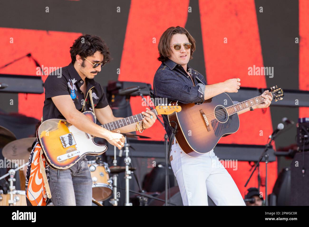 Indio, USA. 28th Apr, 2023. Country musician Drake Milligan during the ...