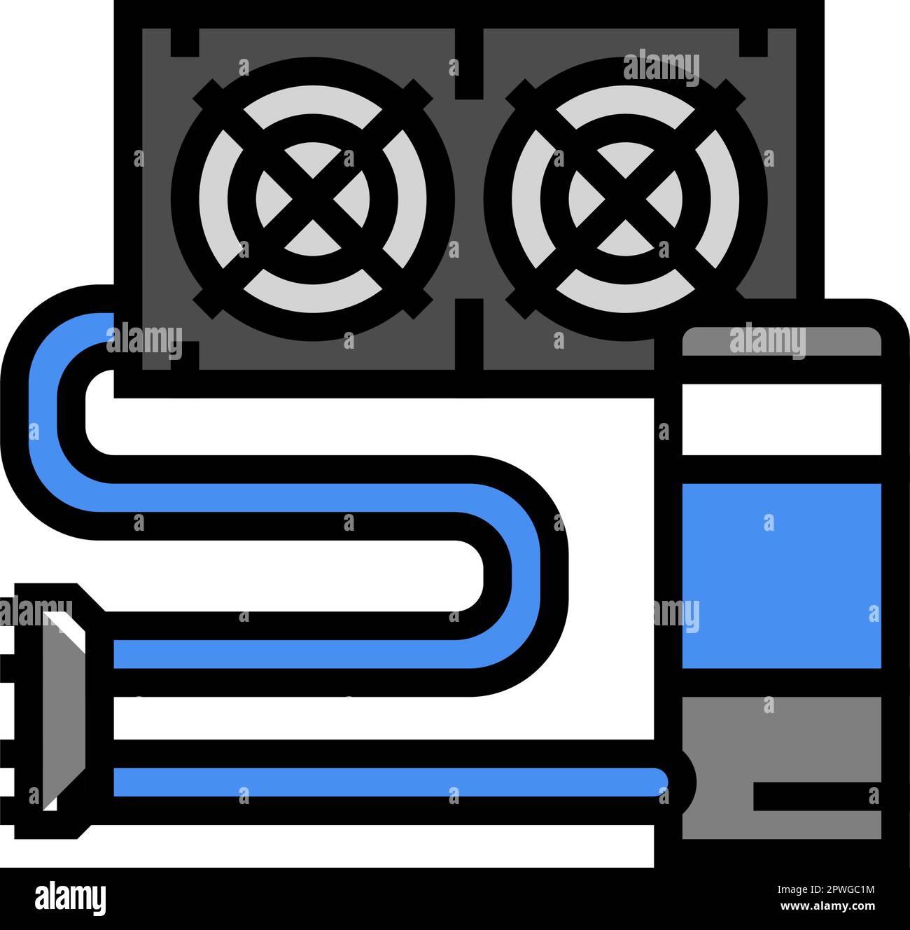 liquid cooling gaming pc color icon vector illustration Stock Vector ...