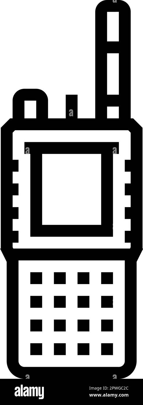 police walkie talkie crime line icon vector illustration Stock Vector ...