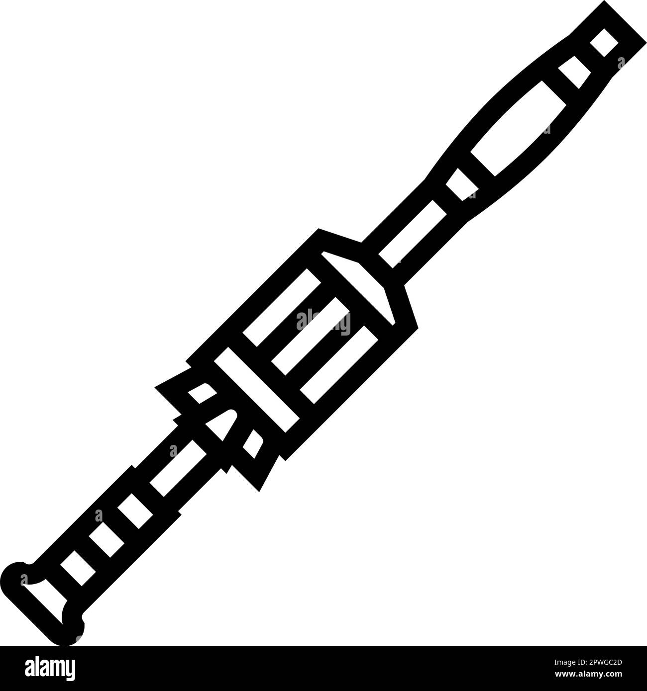 blowgun weapon military line icon vector illustration Stock Vector ...
