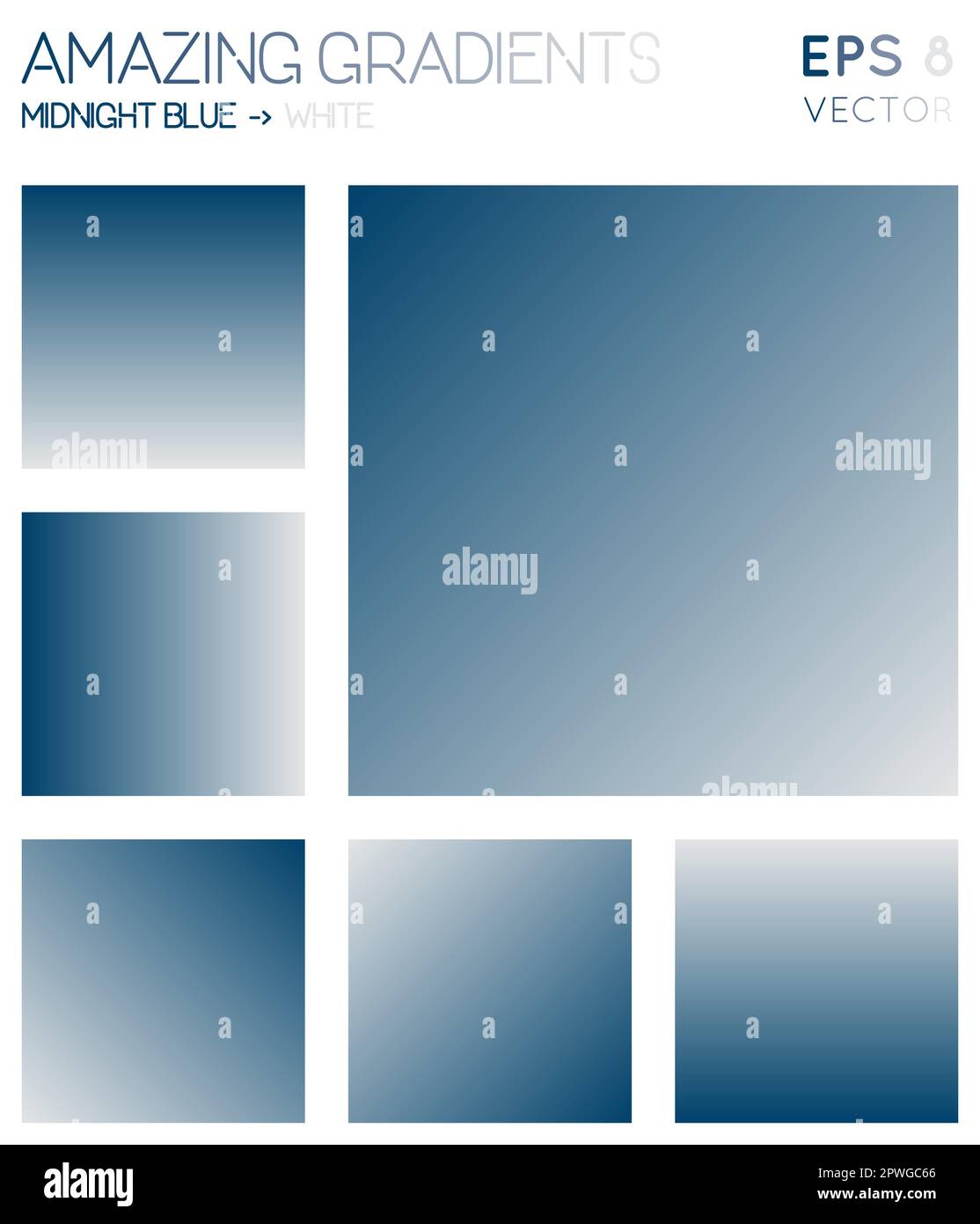 Colorful gradients in midnight blue and white color tones. Actual ...