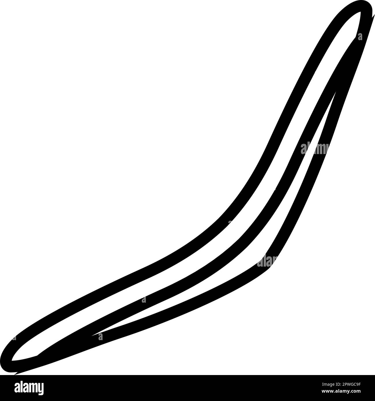 boomerang weapon military line icon vector illustration Stock Vector ...