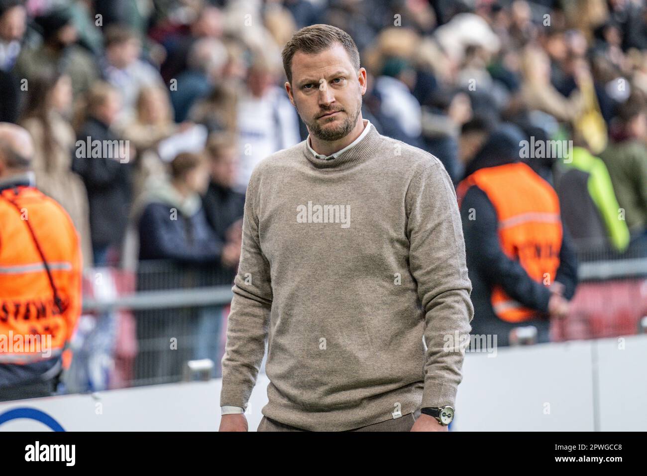 Copenhagen, Denmark. 30th Apr, 2023. Head coach Jacob Neestrup of FC ...