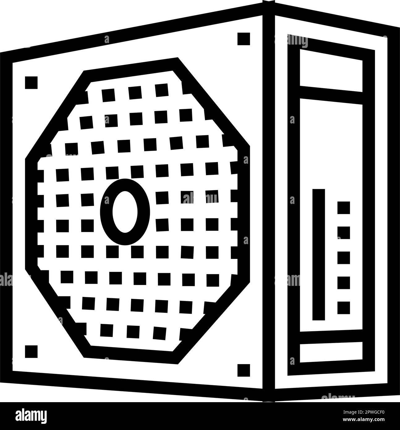 power supply gaming pc line icon vector illustration Stock Vector Image ...