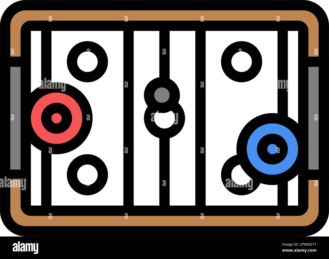 table hockey board color icon vector illustration Stock Vector Image ...