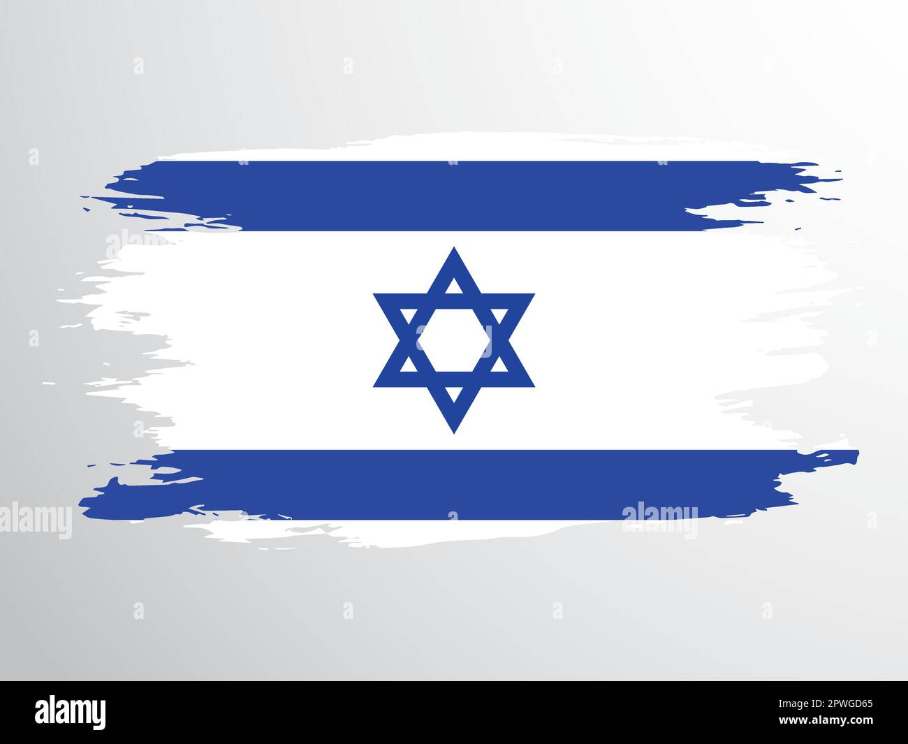 Flag of Israel painted with a brush Stock Vector Image & Art - Alamy