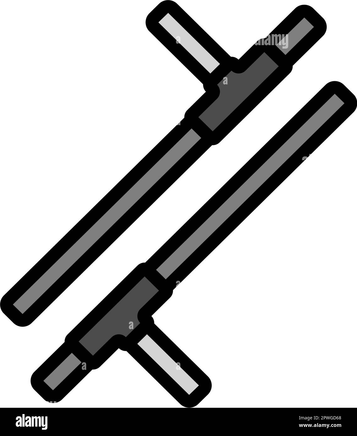 tonfa weapon military color icon vector illustration Stock Vector Image & Art - Alamy