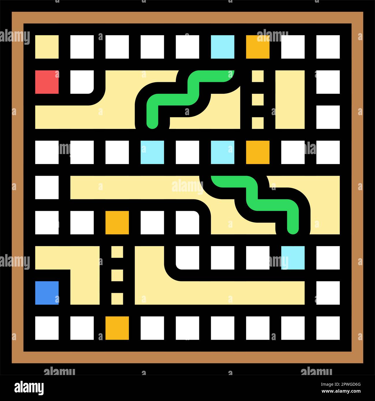 snakes and ladders game board table color icon vector illustration ...