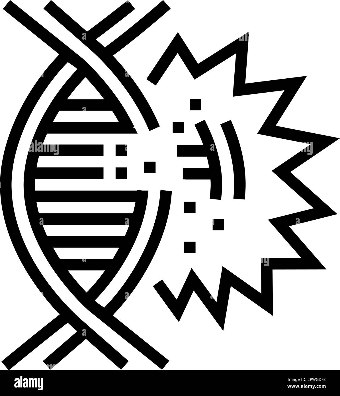 genetic mutations biochemistry line icon vector illustration Stock ...