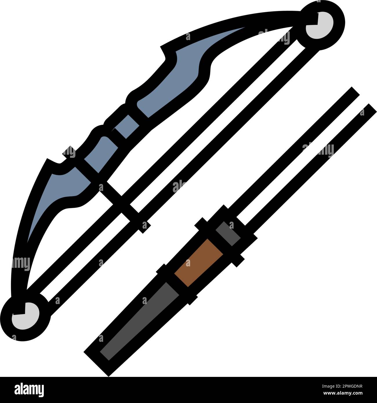 bow arrow weapon war color icon vector illustration Stock Vector Image ...
