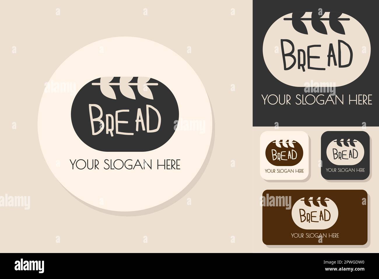 Sign of premium quality bakery products.Vector icon of fresh bun, wheat ...
