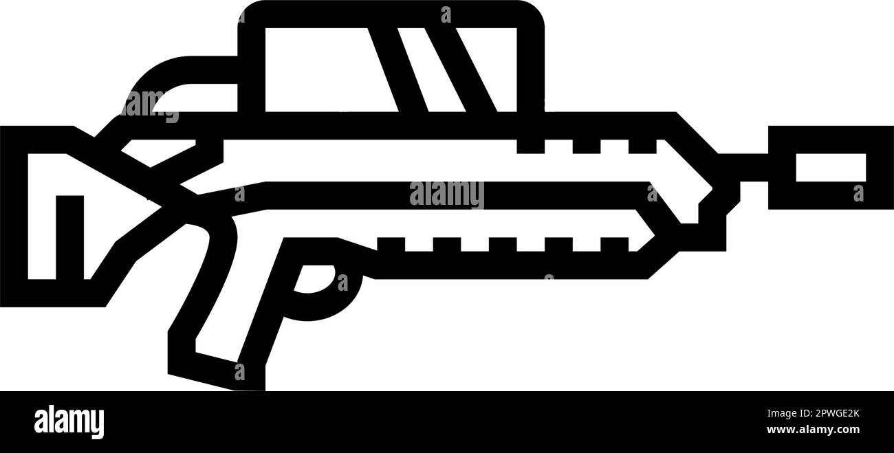 flamethrower weapon war line icon vector illustration Stock Vector ...